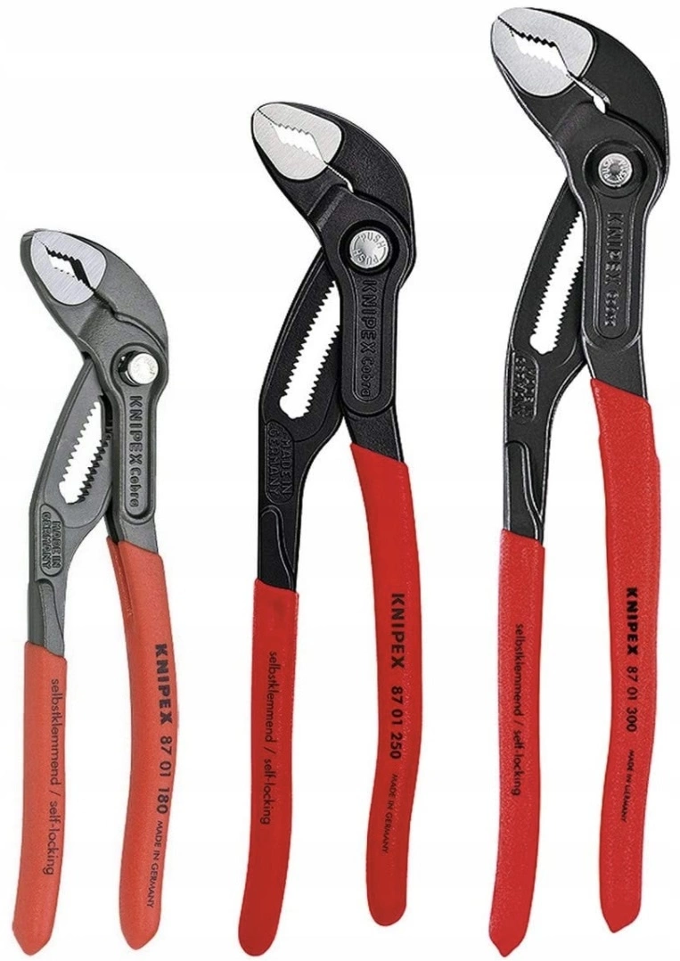 Zestaw szczypiec nastawnych do rur COBRA 00 20 09 V02 KNIPEX | Praxer Zestaw szczypiec nastawnych do rur COBRA 00 20 09 V02 KNIPEX | Praxer